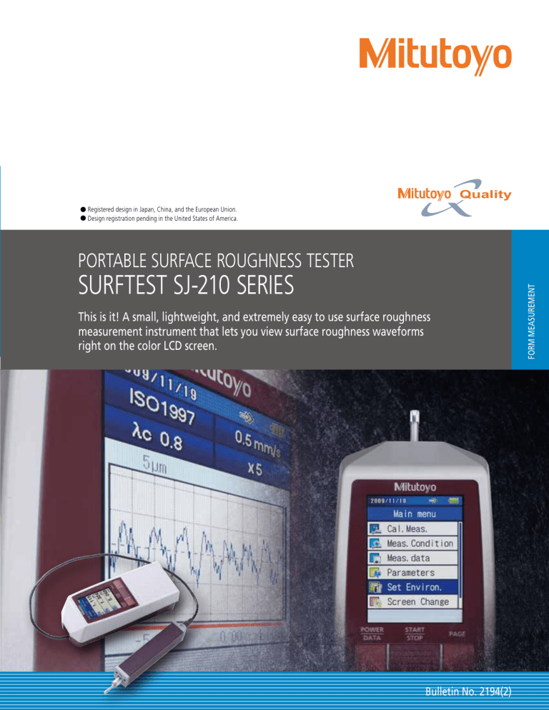 Surftest SJ-210: Portable Surface Roughness Tester