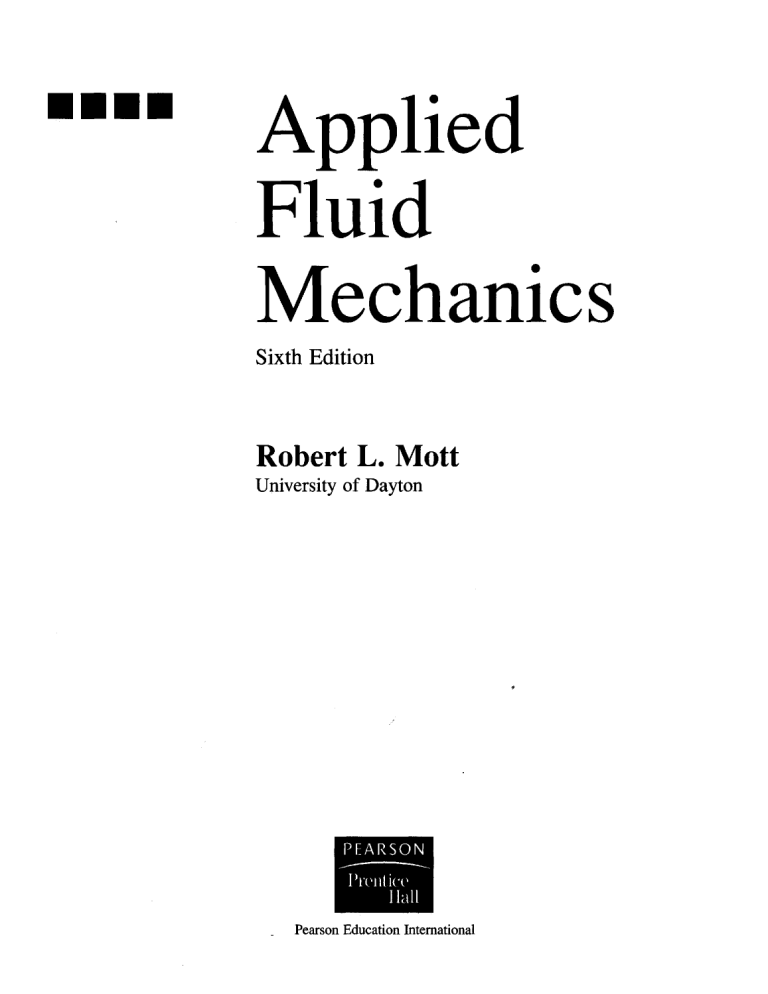 Applied Fluid Mechanics Textbook: Fluid Properties & Flow Analysis