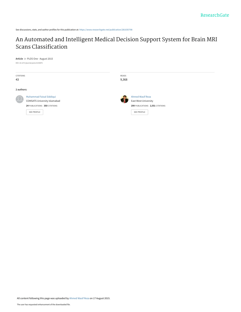 Automated Brain MRI Classification System