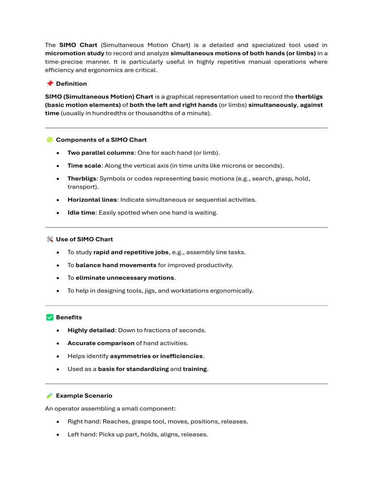 Work Measurement: SIMO Charts, Time Study, Job Evaluation