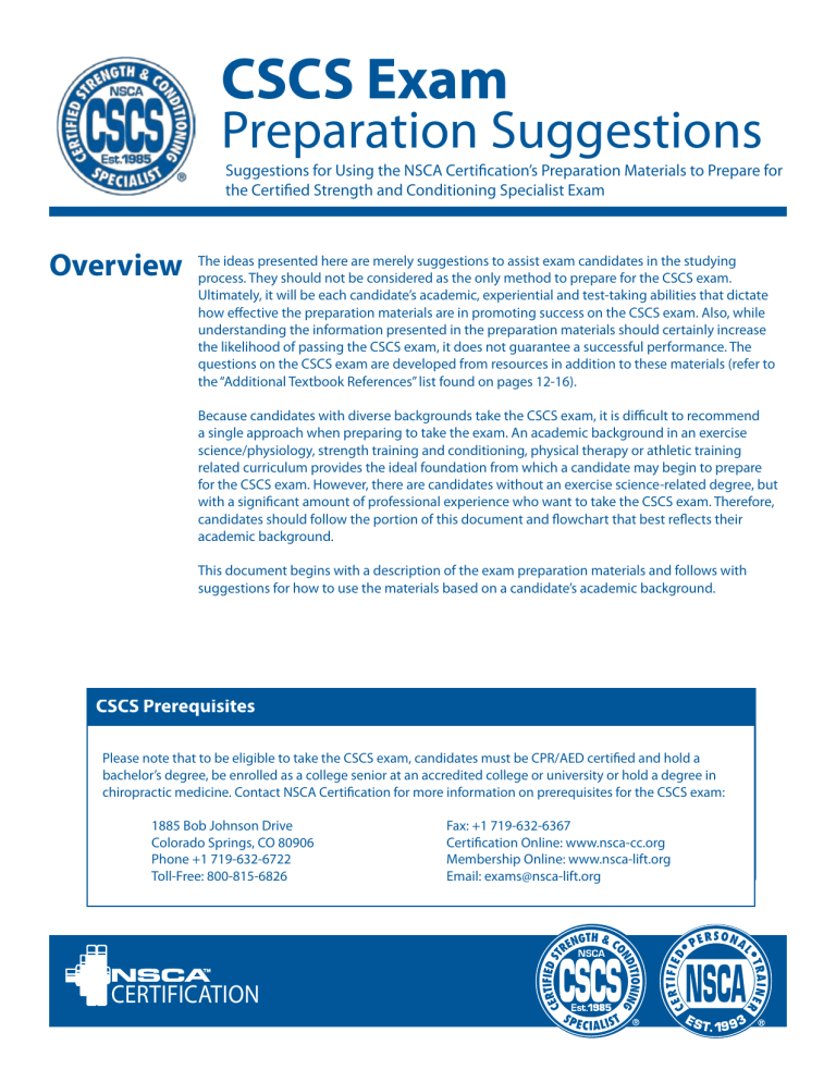 CSCS Exam Prep: NSCA Certification Guide & Study Tips
