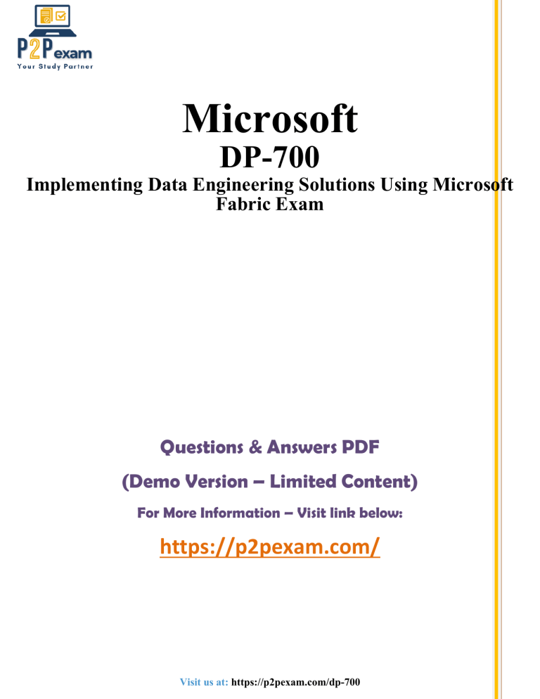 DP-700 Exam Questions: Microsoft Fabric Data Engineering