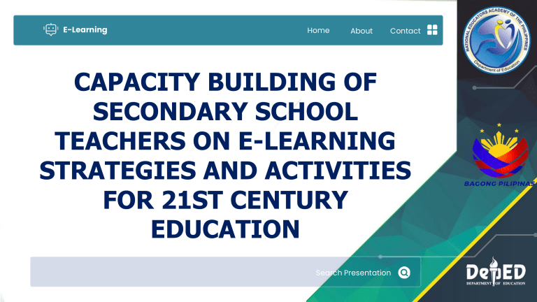 E-Learning Strategies for Secondary School Teachers