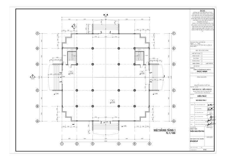 Architectural Floor Plan: Service Building Design