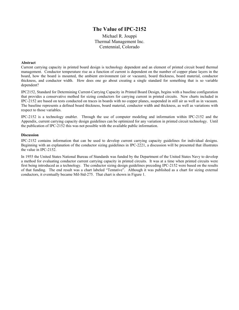IPC-2152: Current-Carrying Capacity in Printed Board Design & Thermal ...