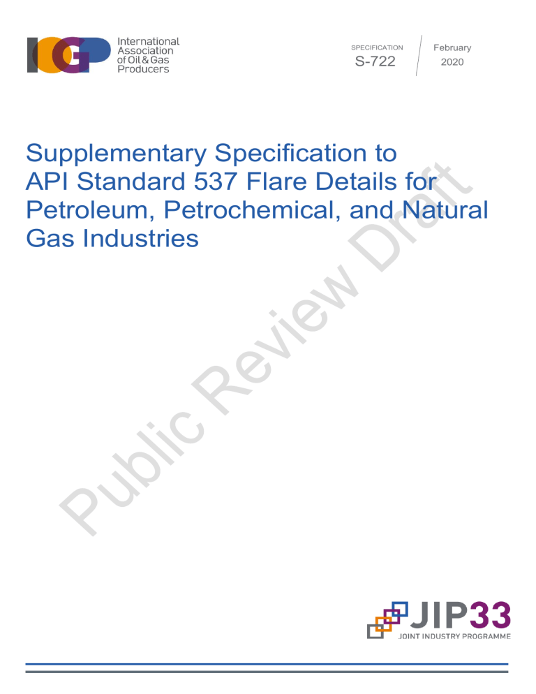 API 537 Flare Details Supplementary Specification