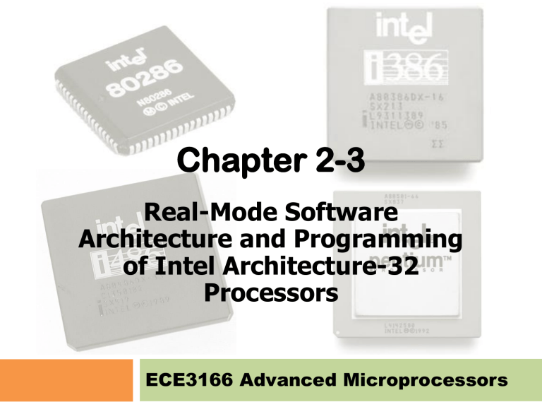 Intel x86 Real-Mode Architecture & Programming