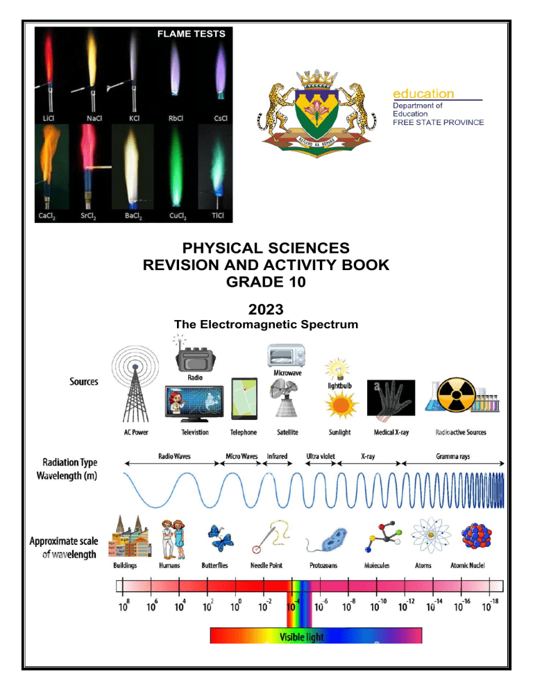 Grade 10 Physical Sciences Revision & Activity Book