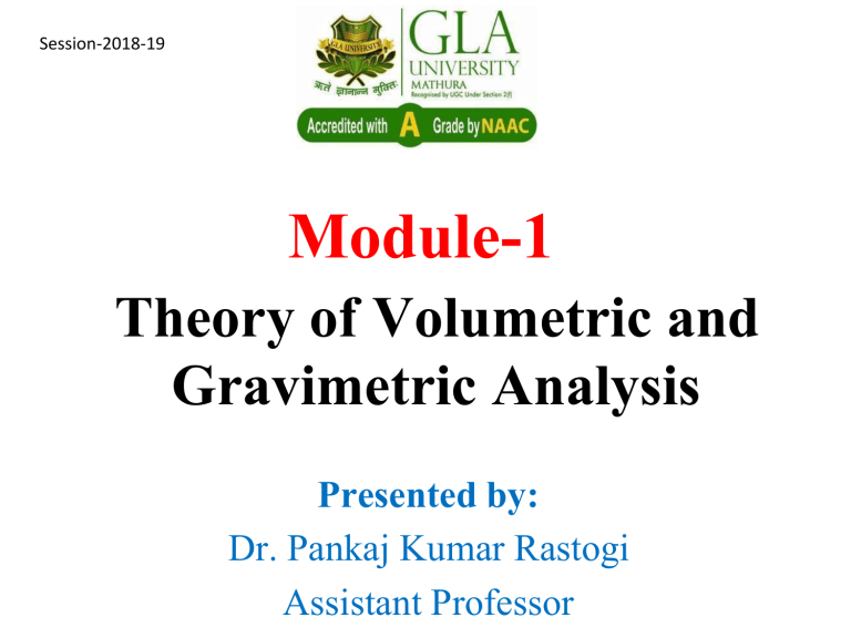 Gravimetric Analysis: Theory & Methods