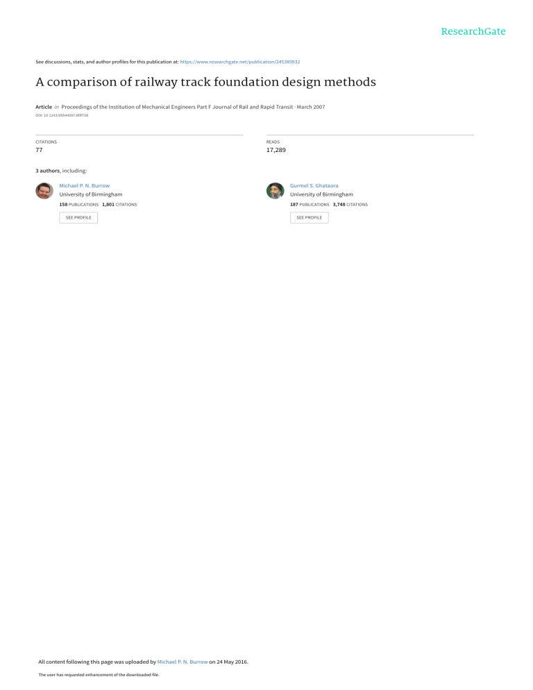 Railway Track Foundation Design: A Comparative Analysis