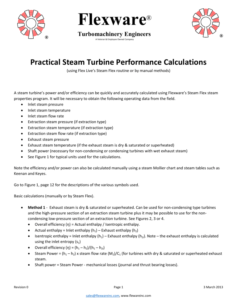 Steam Turbine Performance Calculations: Flexware Guide