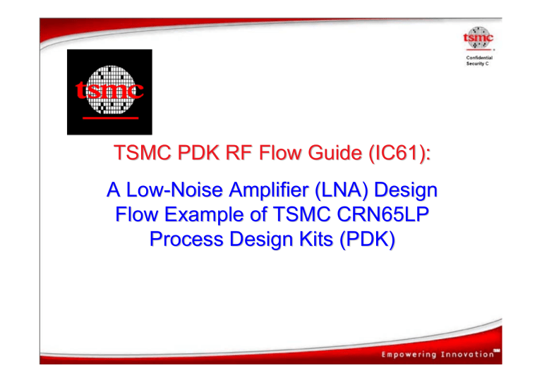TSMC PDK RF LNA Design Guide (IC61)