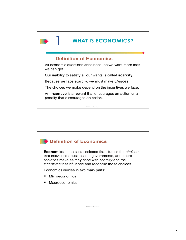Introduction to Economics: Scarcity, Choices, and Incentives