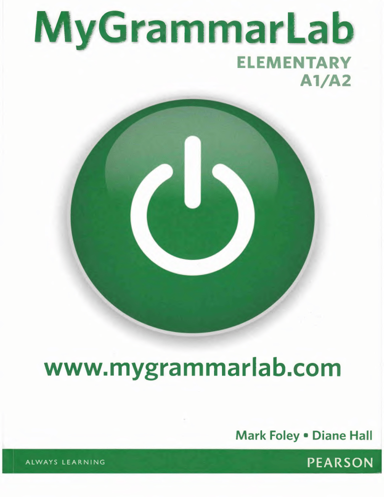 MyGrammarLab Elementary A1A2 With Answer Key