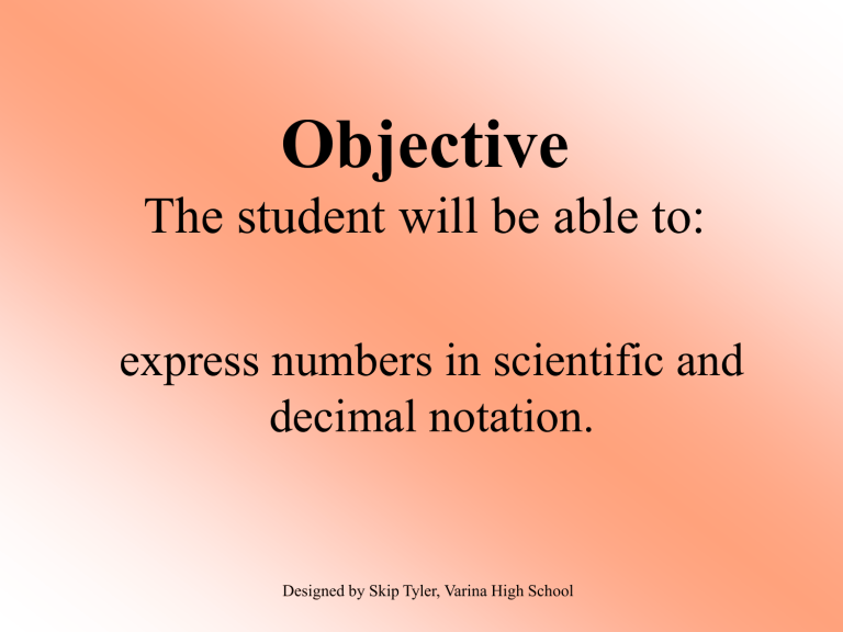 Scientific & Decimal Notation: High School Math