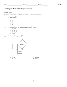 Pythagorean Theorem Practice Worksheet