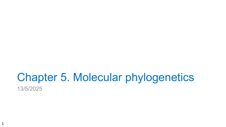 Molecular Phylogenetics: Tree Construction & Evolution