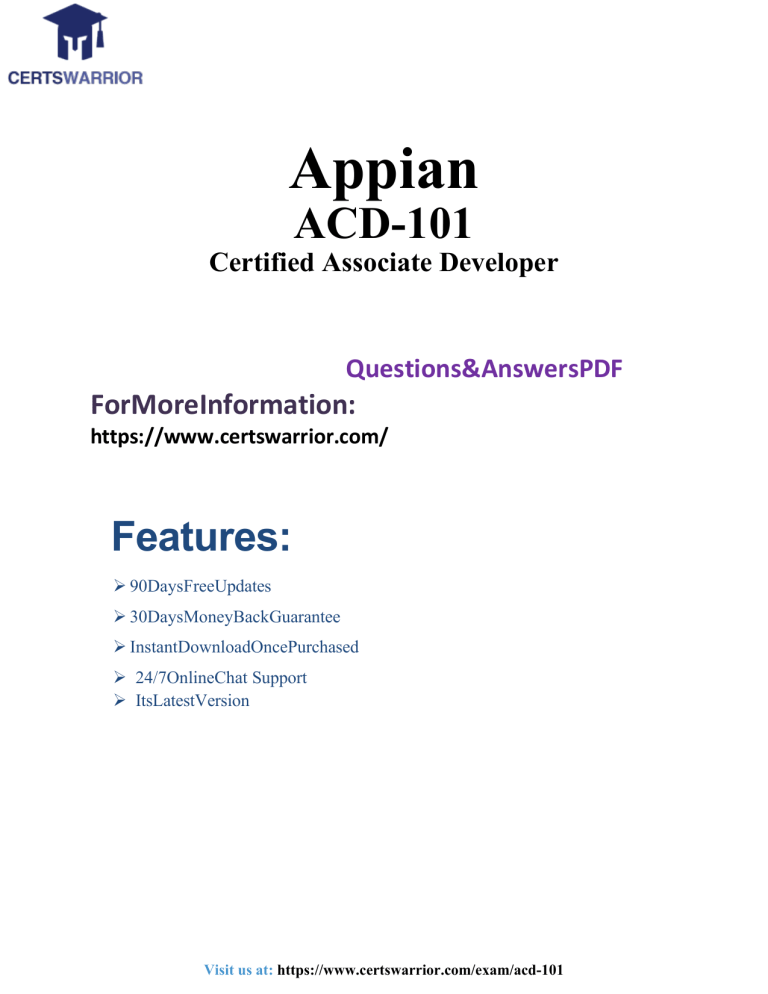 Appian ACD-101 Exam Questions & Answers PDF