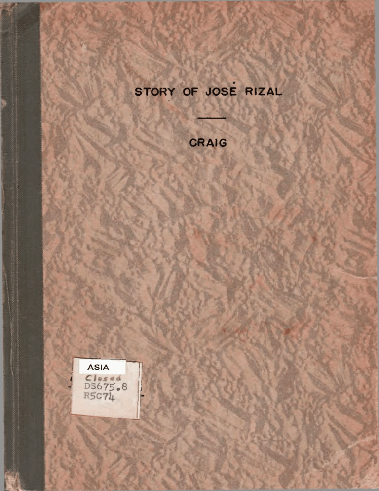 Story of Jose Rizal: A Biography