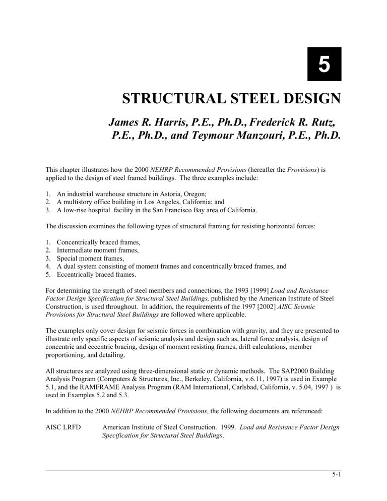 Structural Steel Design: Seismic Analysis & Examples