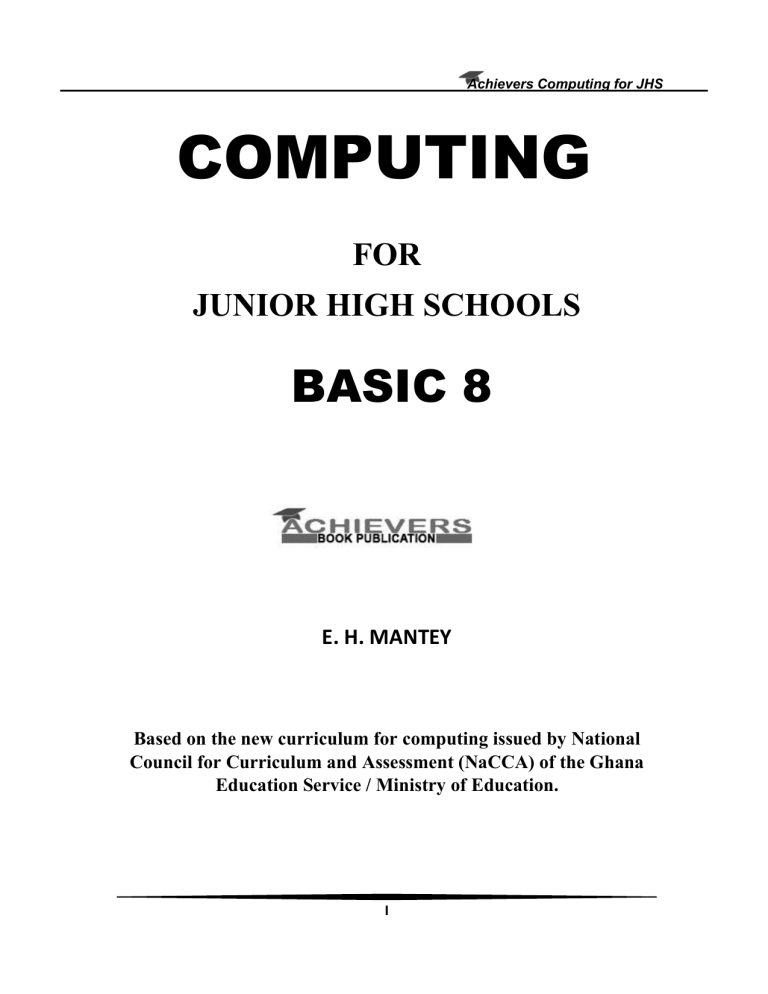 Computing for JHS Basic 8: Textbook