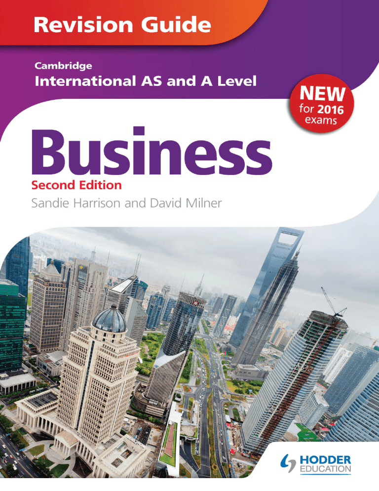 Cambridge AS & A Level Business Revision Guide