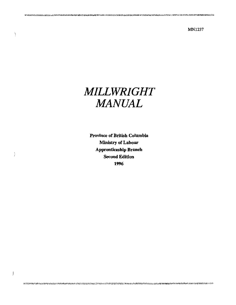 Millwright Manual: Safety, Trade Science, and More