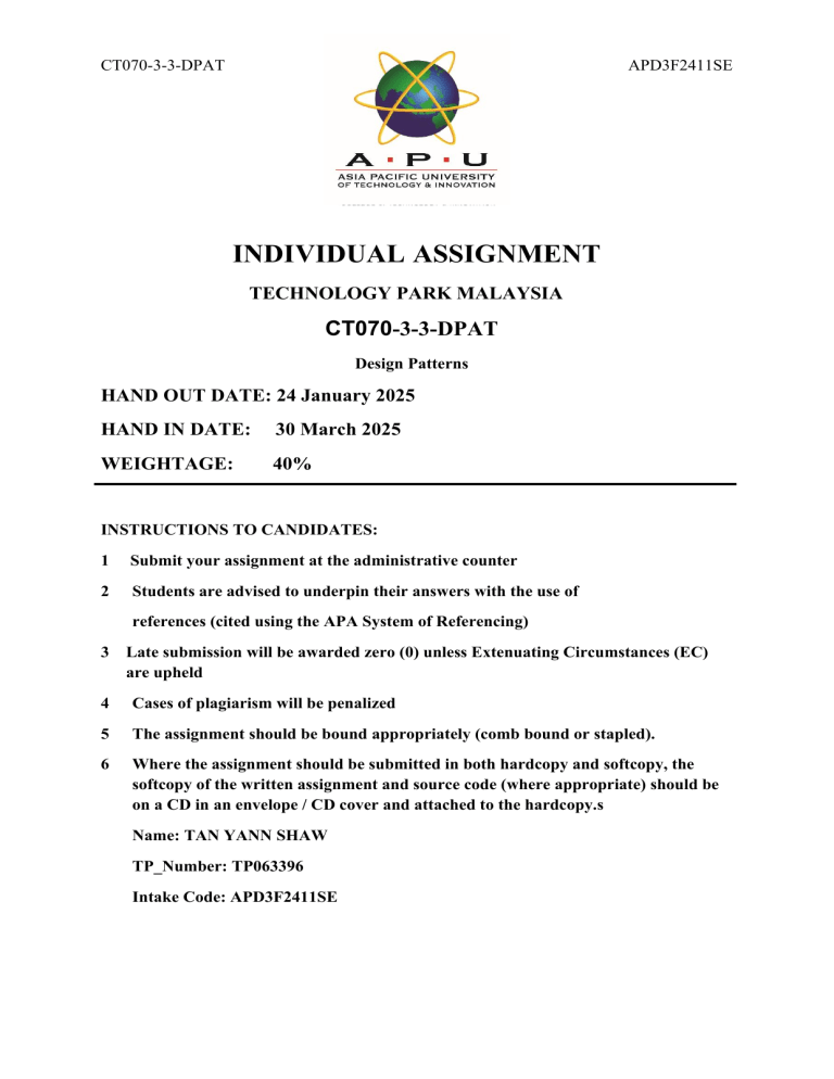Design Patterns Assignment: Bus Booking System Reliability