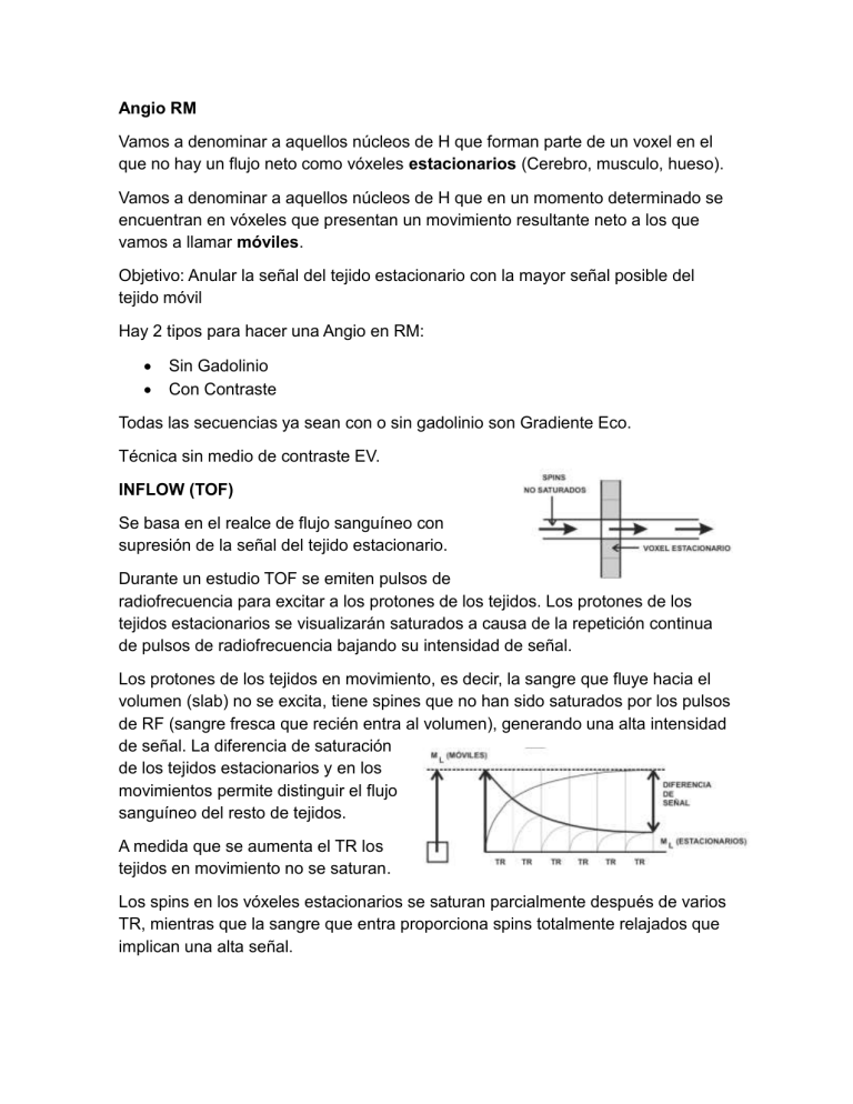 Técnicas de Angio RM: Imágenes TOF y Contraste de Fase