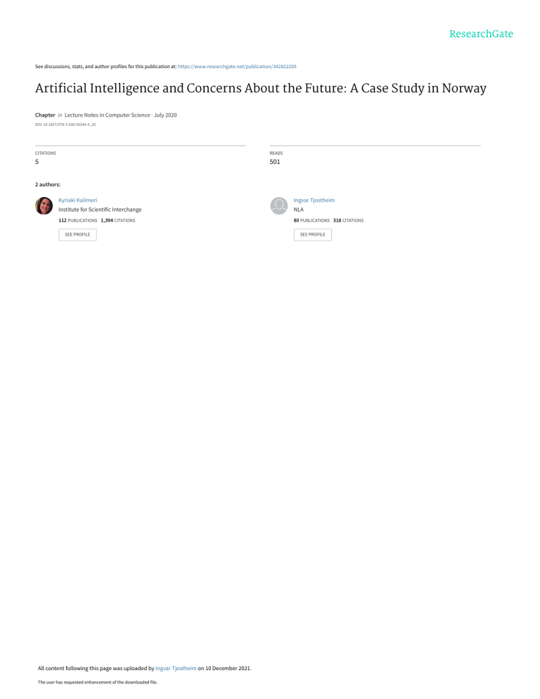 AI Concerns in Norway: A Case Study