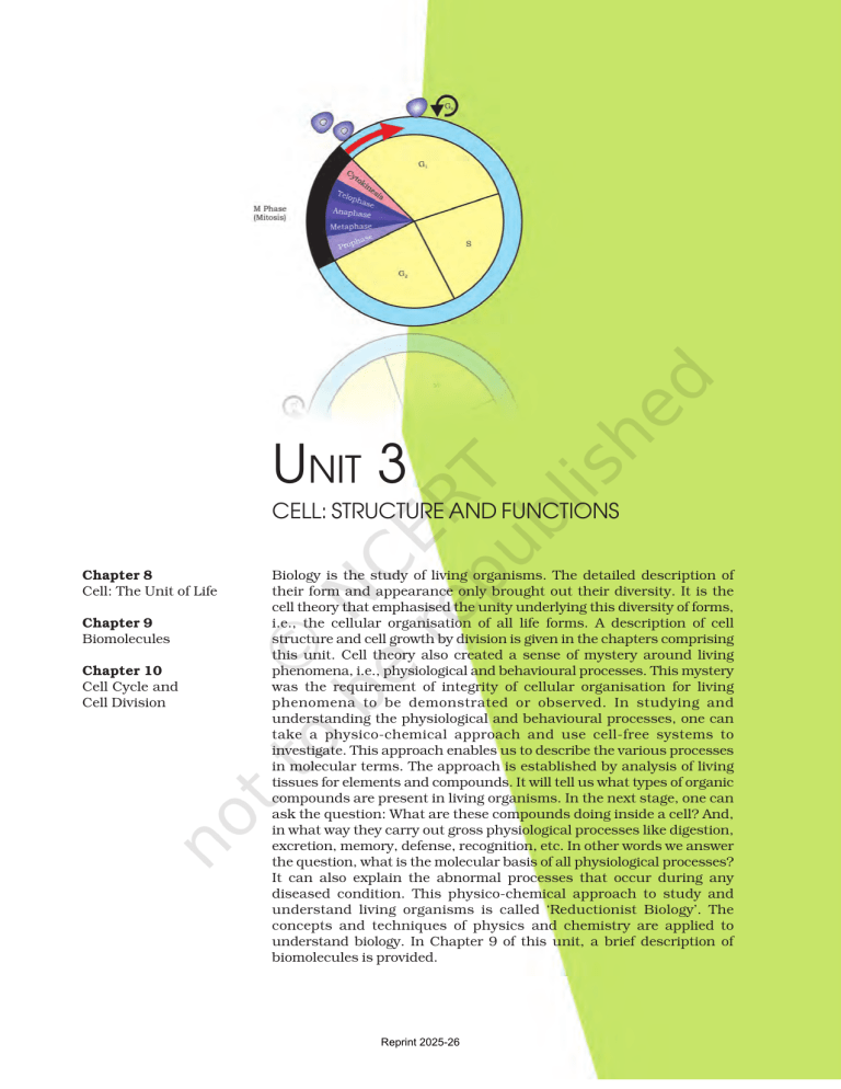 Cell Structure & Function: Biology Textbook Excerpt