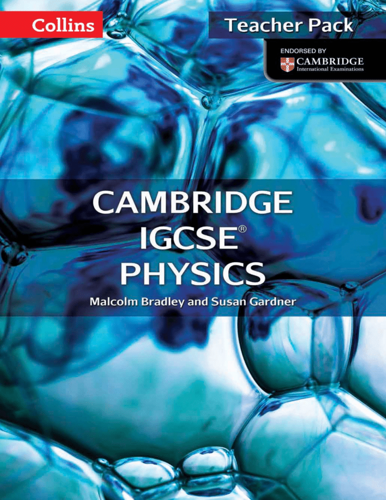 Cambridge IGCSE Physics Teacher Pack: Motion & Graphs Guide