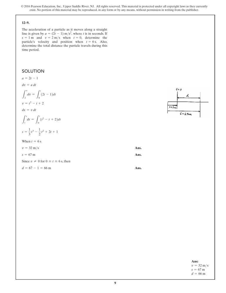 Kinematics Problems & Solutions: Acceleration, Velocity