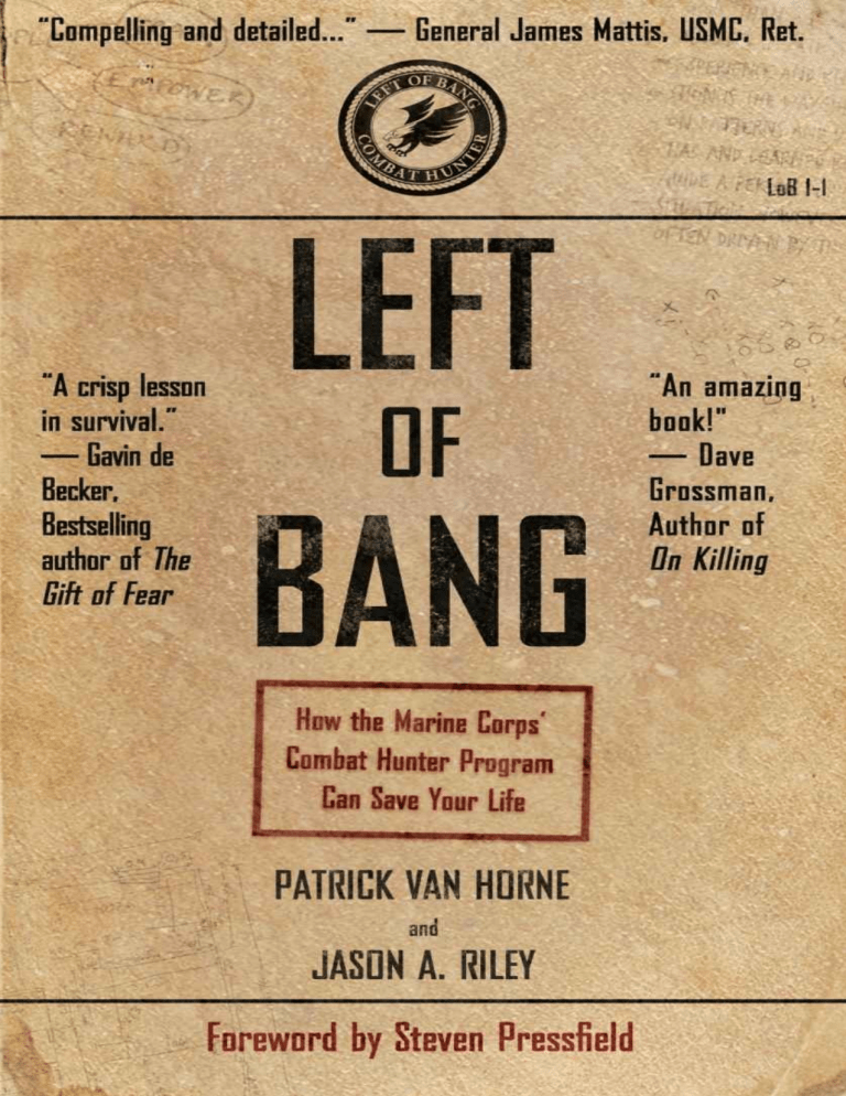 Left of Bang: Marine Combat Hunter Program for Survival