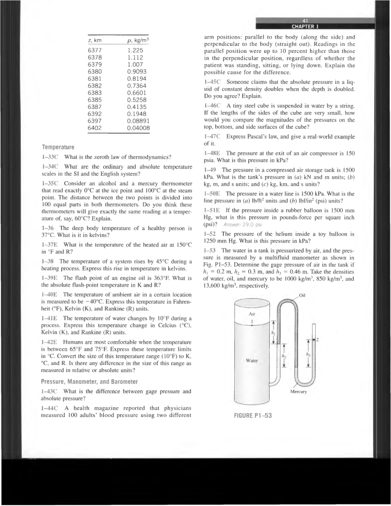 Thermodynamics: Temperature & Pressure Problems