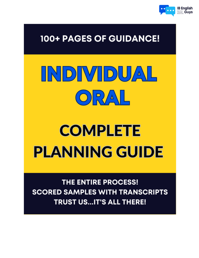 IB English Individual Oral Planning Guide