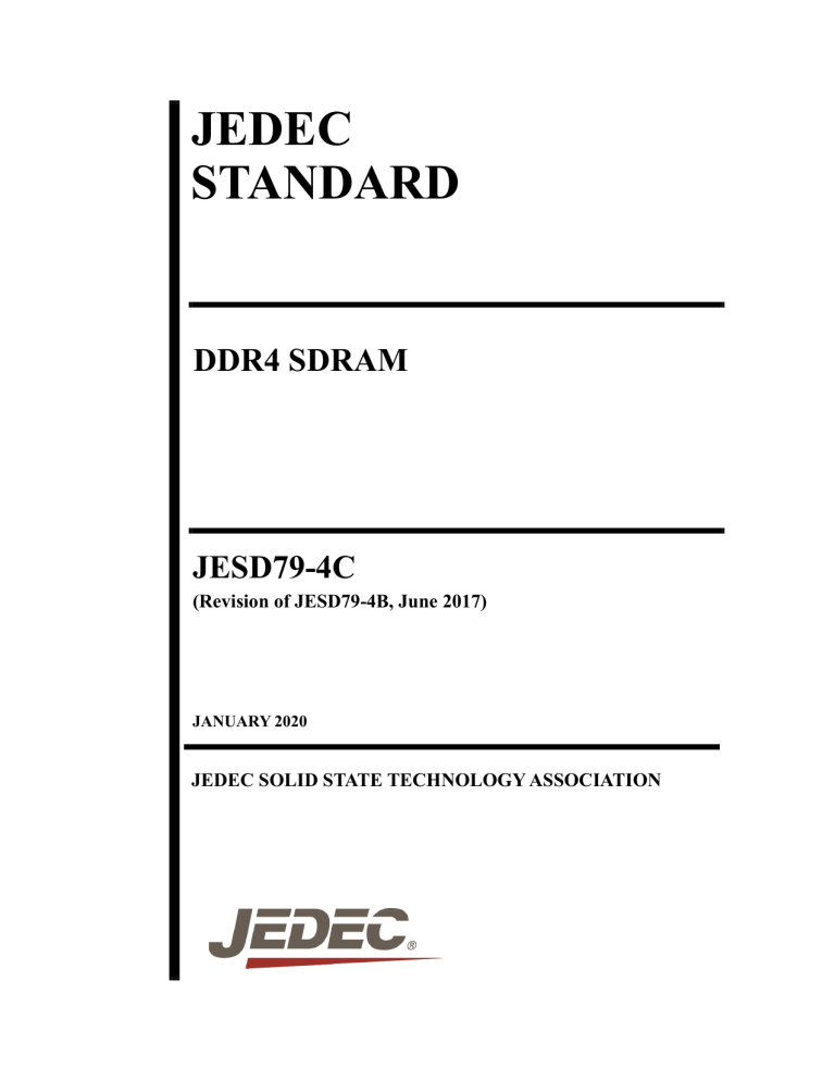 DDR4 SDRAM Standard JESD79-4C