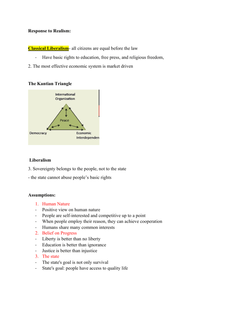 Liberalism vs. Realism: International Relations Theory