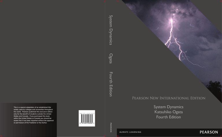 System Dynamics Textbook: Ogata, 4th Edition
