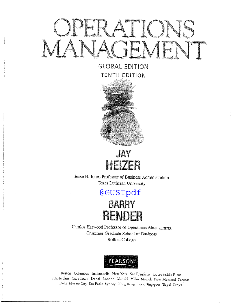 Operations Management Textbook, Global Edition