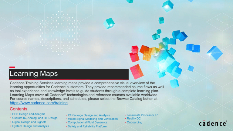 Cadence Learning Maps: PCB, IC Design & Analysis Training