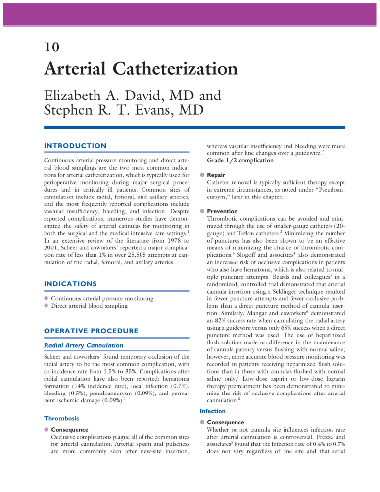 Arterial Catheterization: Indications, Procedure & Complications