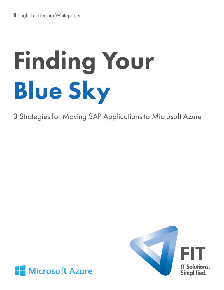 SAP to Azure Migration: Strategies for Cloud Adoption