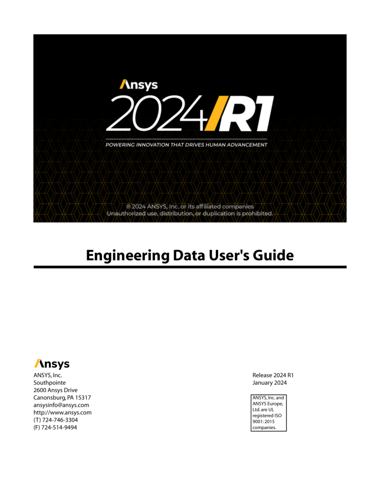 ANSYS Engineering Data User Guide 2024 R1