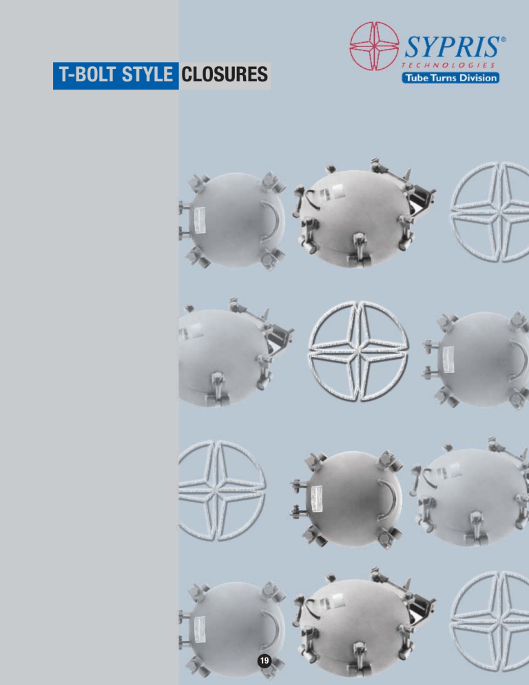 T-Bolt Hinged Closures: Specs, Dimensions & Ratings