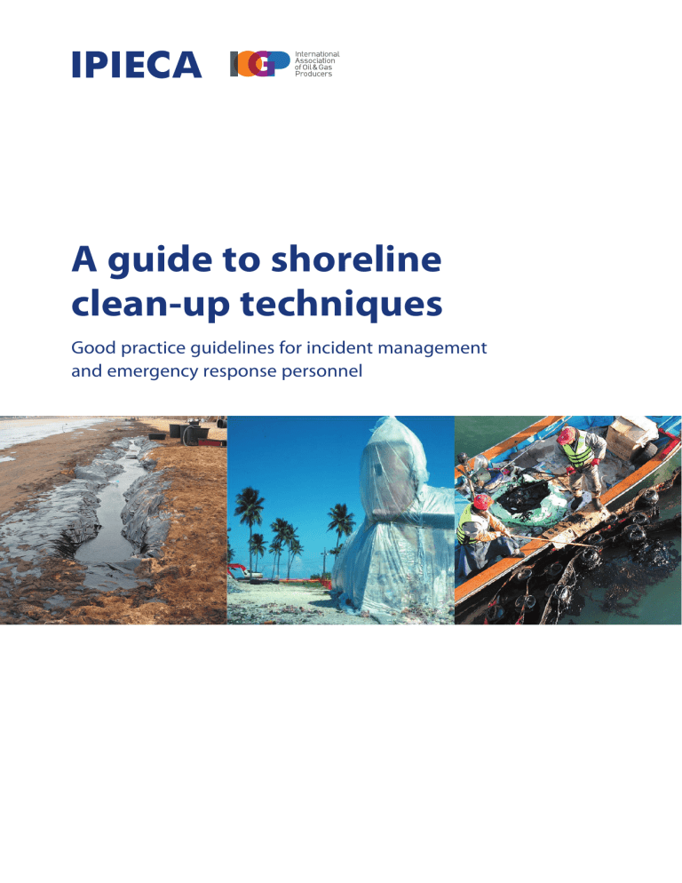 Shoreline Clean-up Techniques: A Good Practice Guide