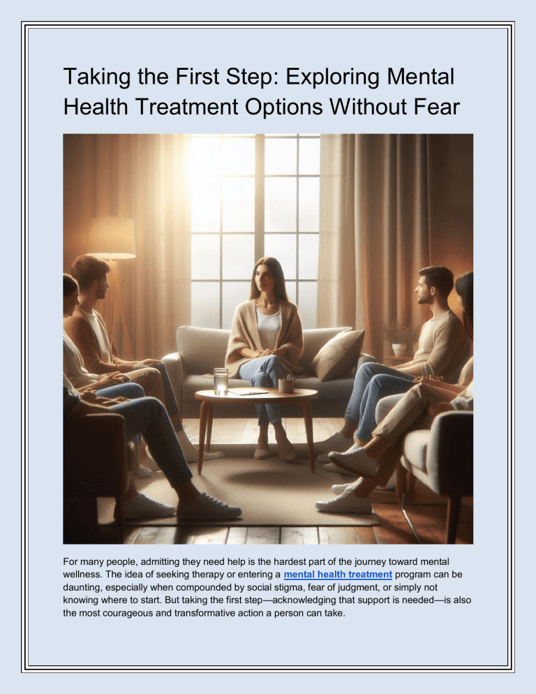 Mental Health Treatment Options: Overcoming Fear & Finding Help