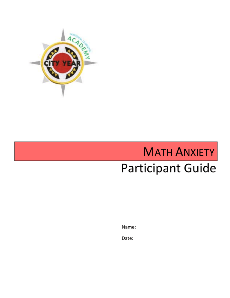 Math Anxiety: Participant Guide & Strategies