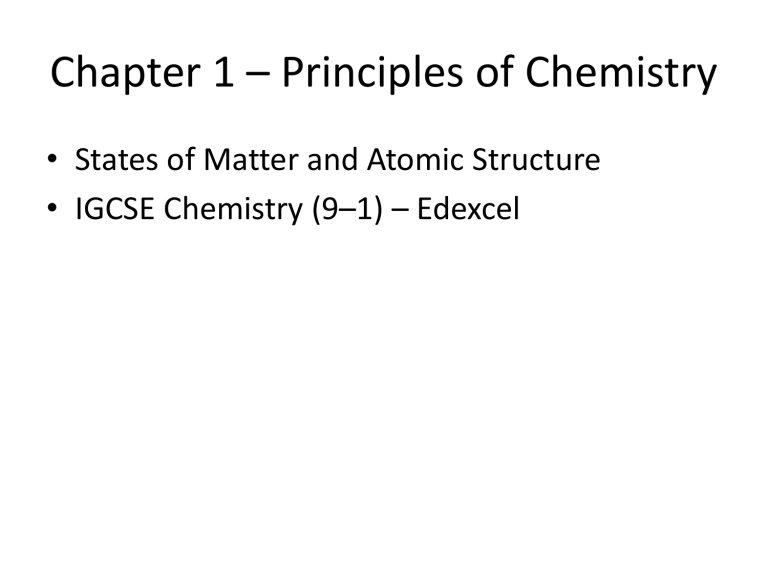 IGCSE Chemistry: States of Matter, Atomic Structure, Bonding