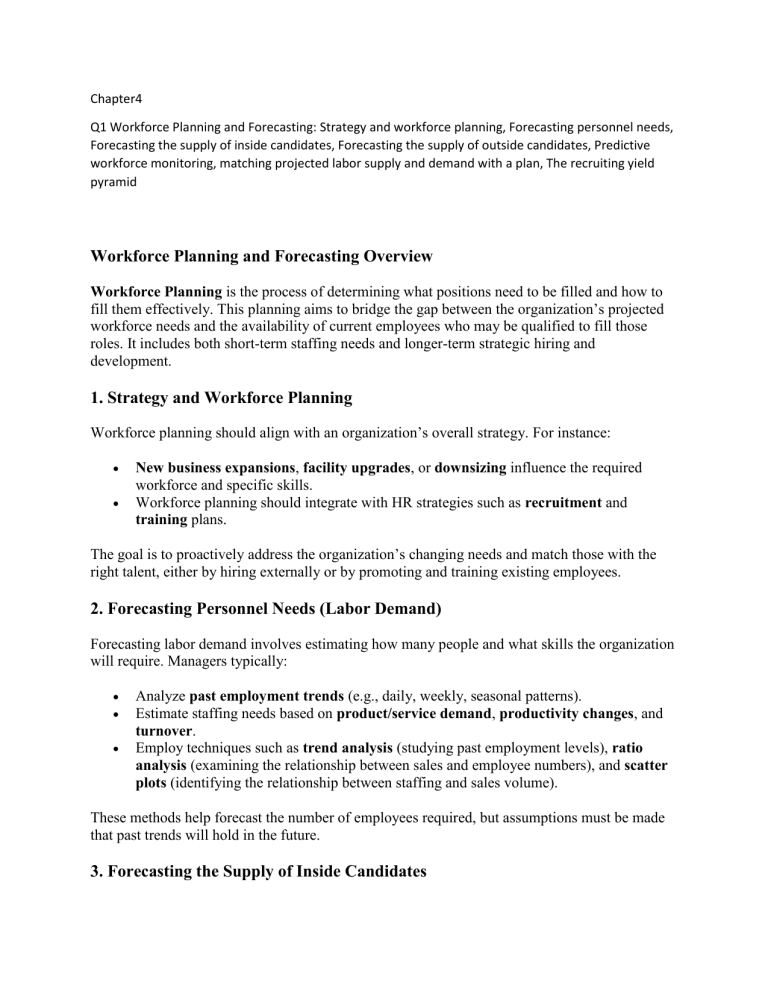 Workforce Planning & Forecasting: HR Strategies & Techniques